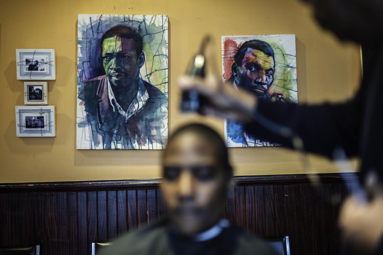 Image: Troy Staton has combined fine art with the art of barbering at ...