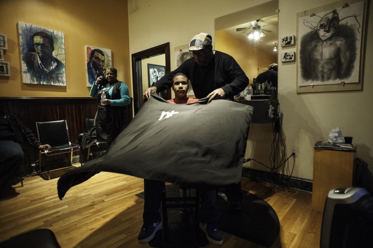 Image: Troy Staton has combined fine art with the art of barbering at ...