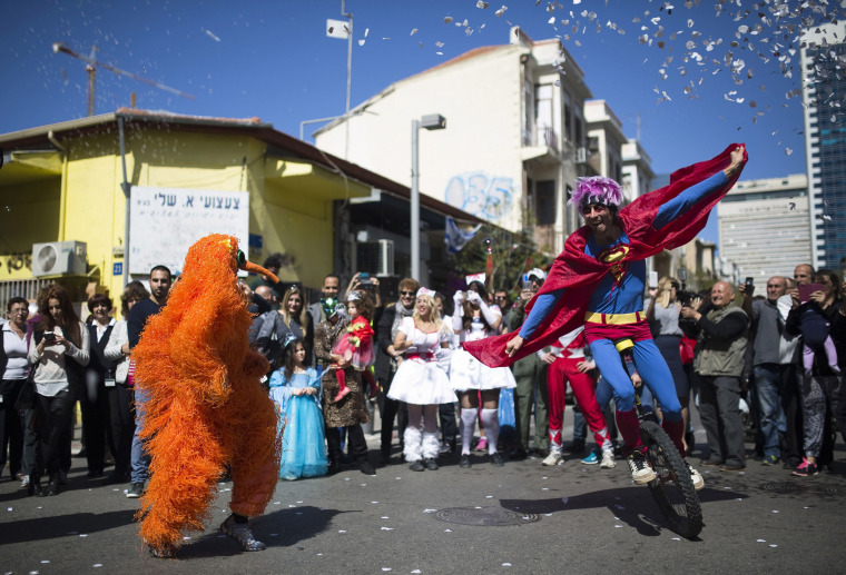 Purim Festival Brings Out Colorful Costumes