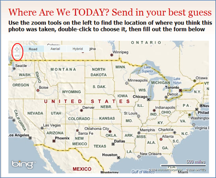 Directions: Guess where TODAY is