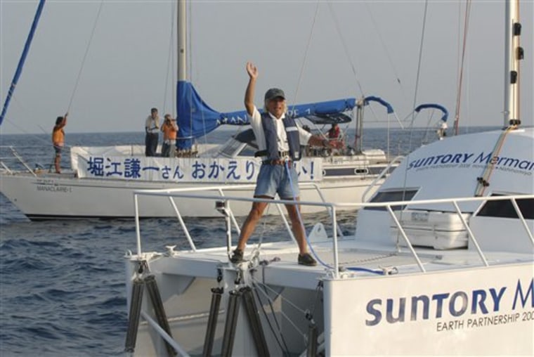 Sailor ends 4,800-mile wave-powered journey