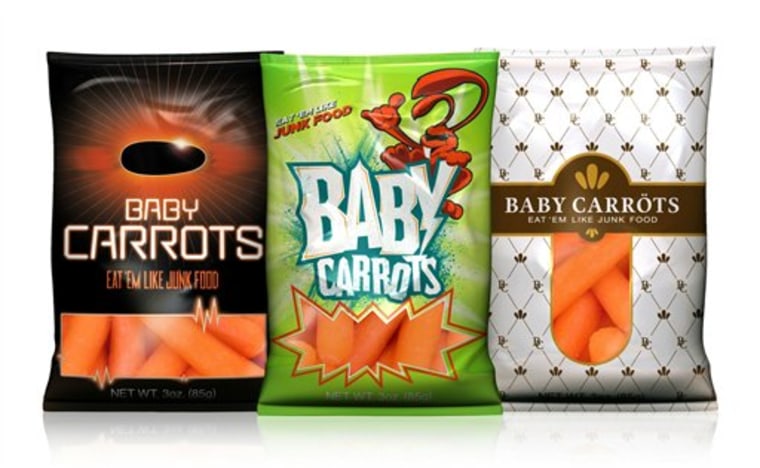 Oh snap! New baby carrot campaign mimics junk food