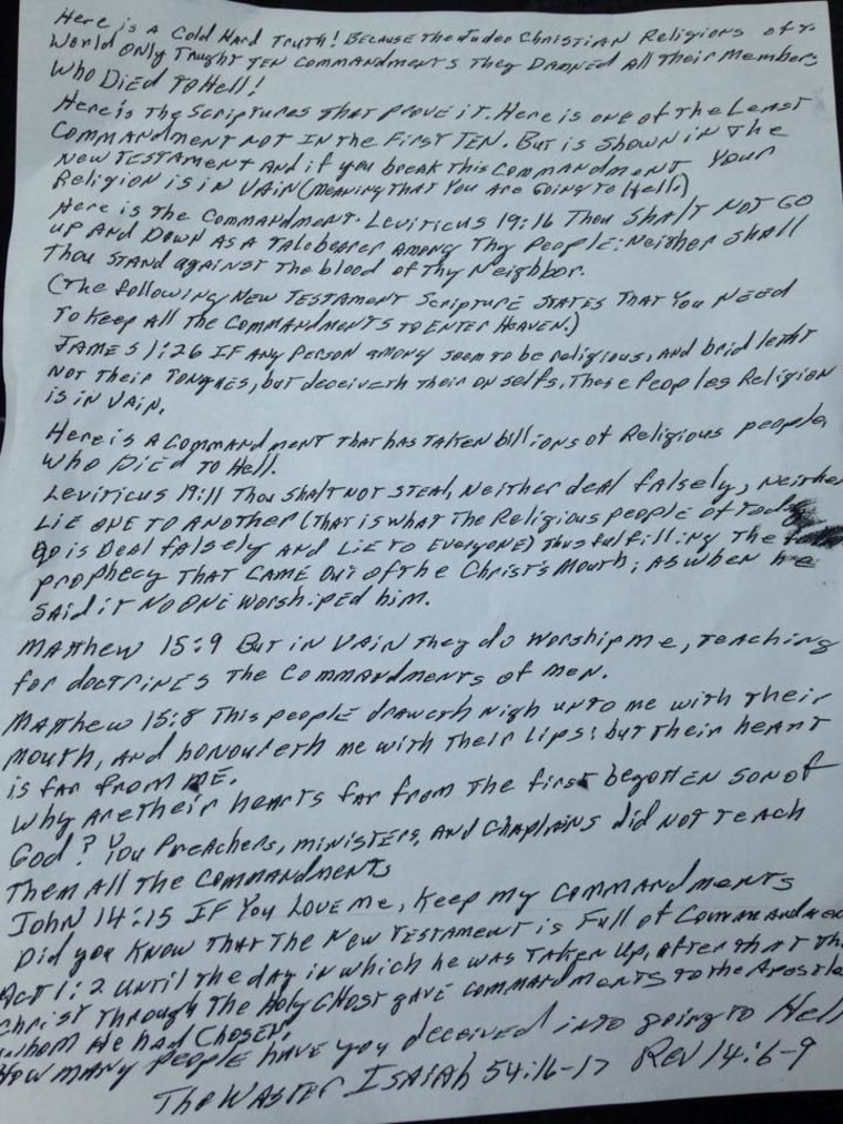 'The Waster': Ominous letter spooks dozens of churches in Tennessee ...