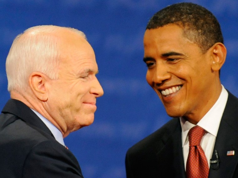 Obama, McCain back bailout, VP debate looms