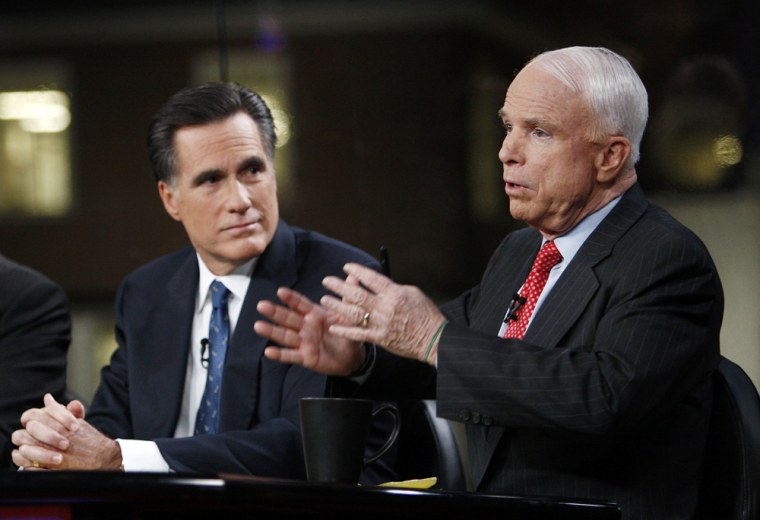 Romney, McCain spar in GOP debate