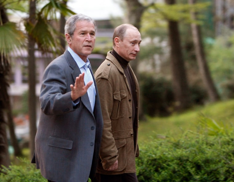 Bush, Putin open farewell talks