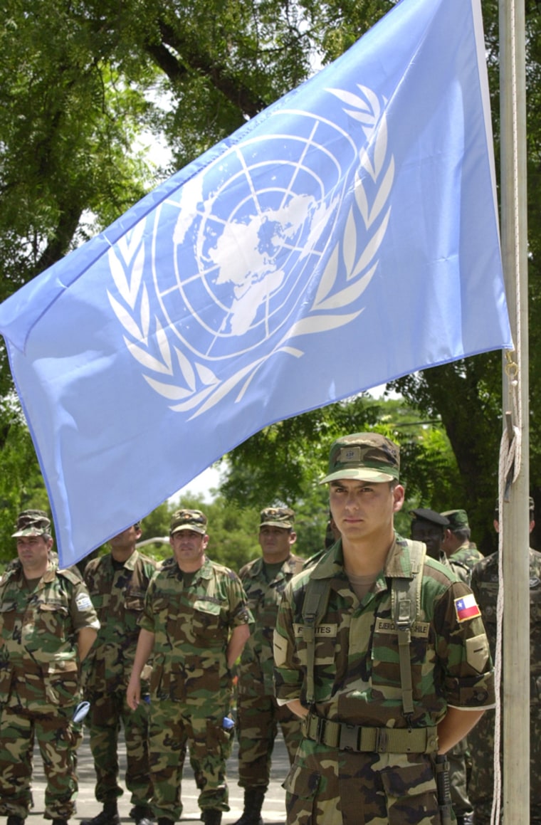 U.N. peacekeepers take overfrom U.S.-led force in Haiti
