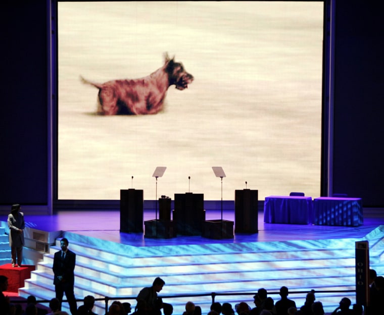 Barney the dog a big hit in convention video