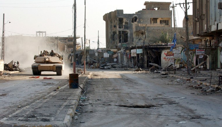 Surveying the ruins, making plans for Fallujah