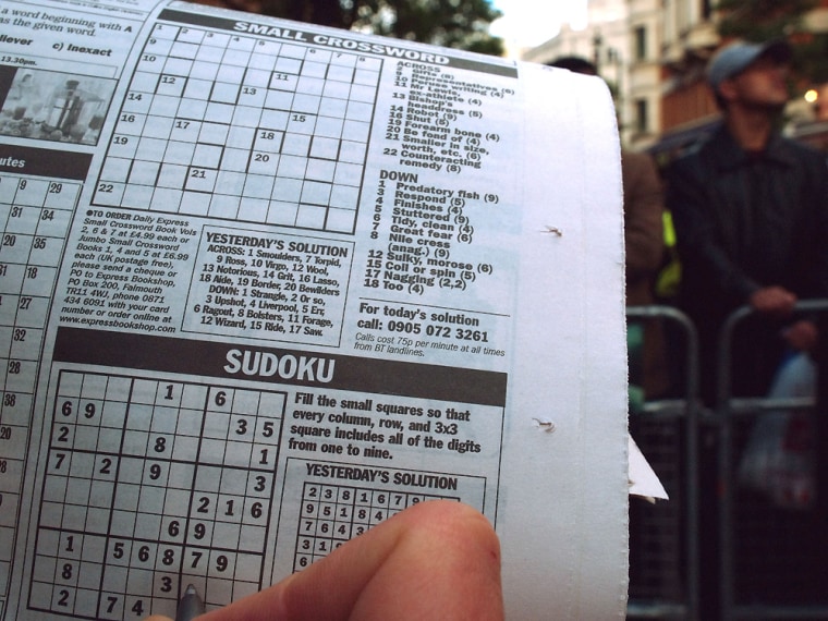 Sudoku Puzzle Enchants British Problem solvers