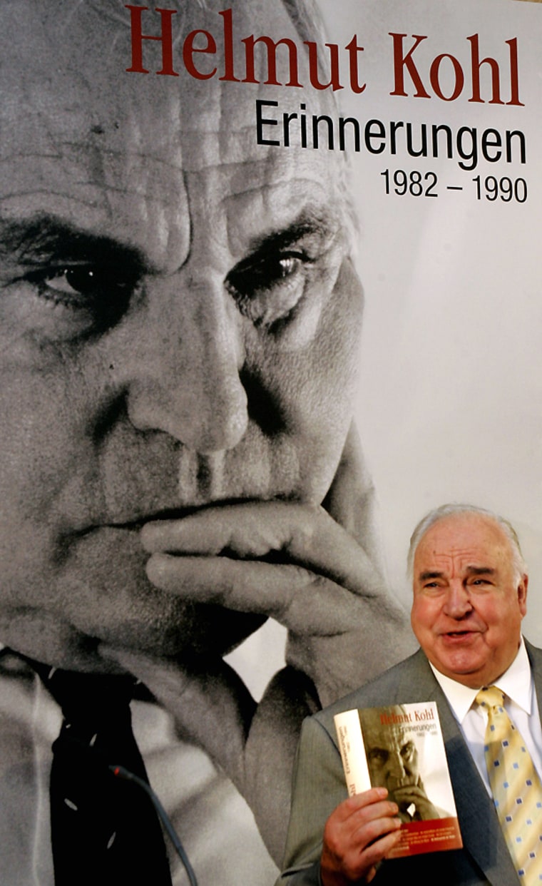 Kohl publishes memoirs of ‘fateful years’