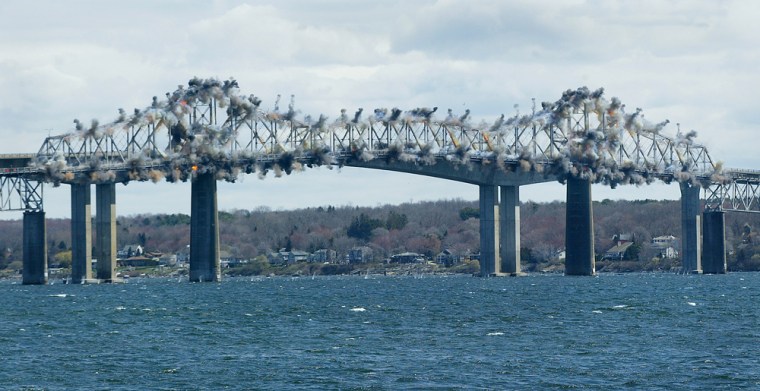 Rhode Island demolishes landmark bridge