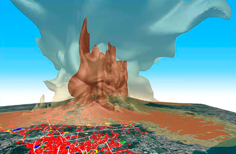 Vesuvius erupts again ... in simulation