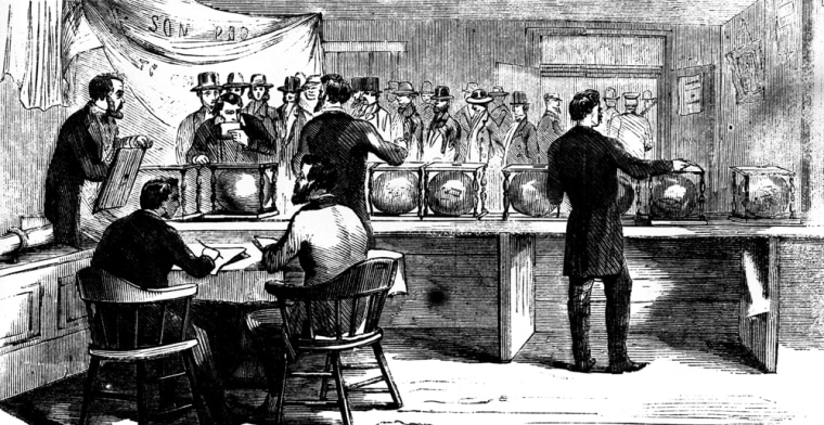 voting booth drawing