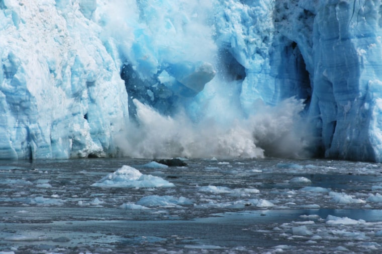 glacier falling
