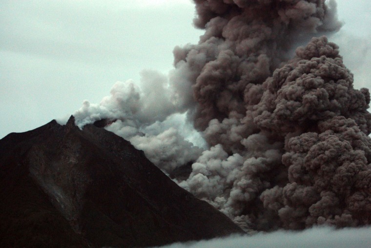 19,000 Flee as Volcano Erupts on Indonesia's Sumatra