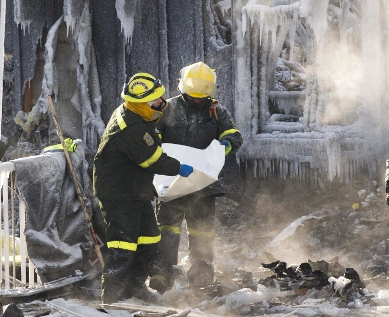 Quebec Crews Pick Through Remains of Charred Senior Home