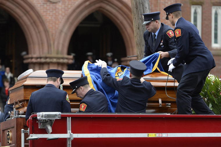 Firefighters Line Boston Streets to Honor Fallen Hero