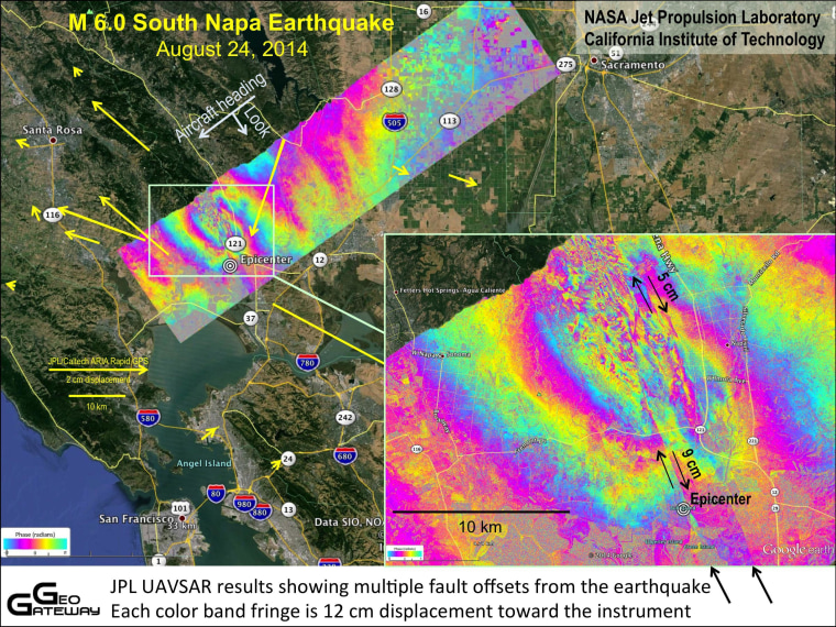 High-Flying Radar Uncovers Hidden Faults After Napa Earthquake