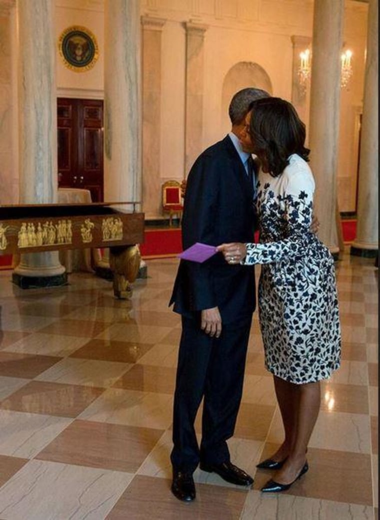 Michelle Obama Sends Valentine's Day Message to Barack on Twitter