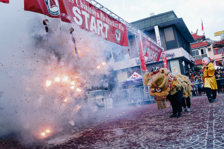 Firecracker Run Brings Thousands to Los Angeles' Chinatown