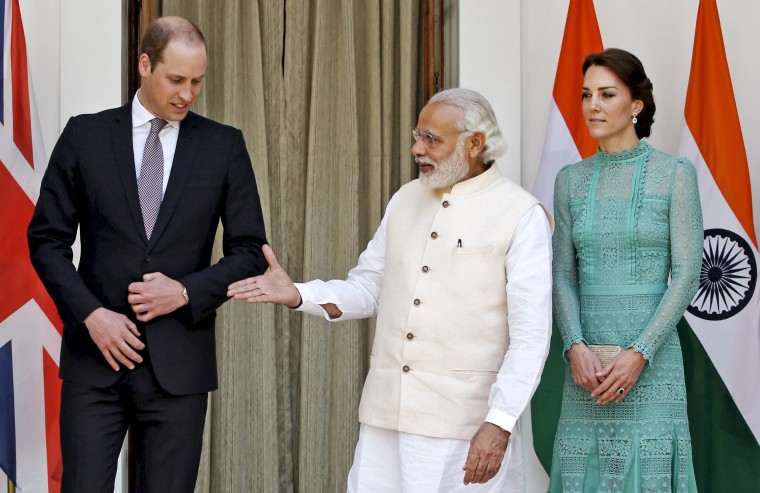 Indian Prime Minister's Iron Grip Leaves Marks on Prince William's Hand
