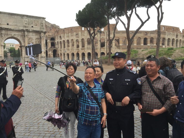 Chinese Police Patrol With Italians at Rome, Milan Tourist Sites