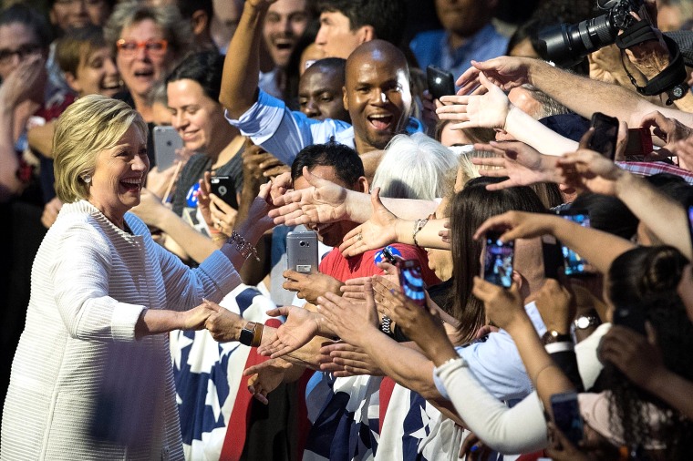 Clinton Claims Historic Victory at Brooklyn Rally