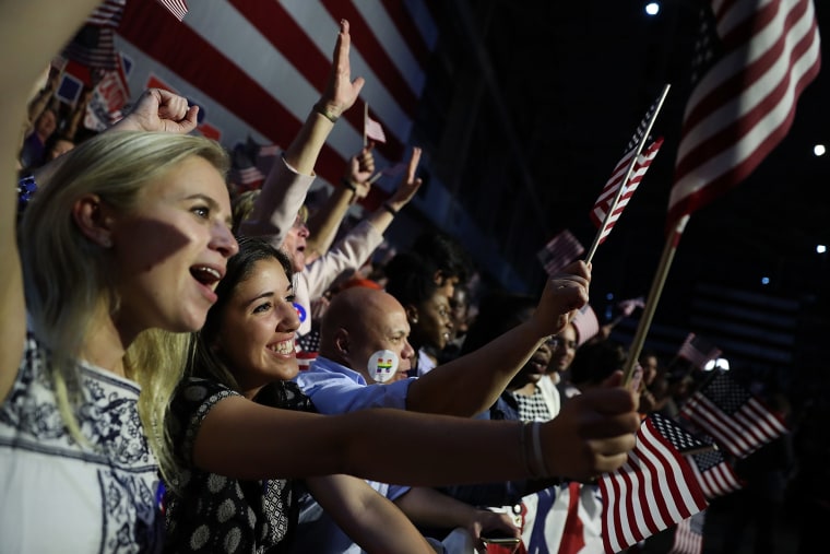 Clinton Claims Historic Victory at Brooklyn Rally