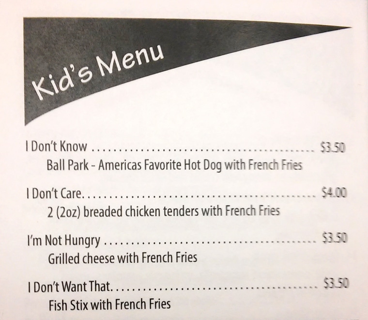 Deli goes viral after funny kids' menu is shared online