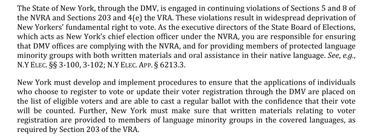 Civil Rights Groups Threaten to Sue New York Over Voting Rights Violations