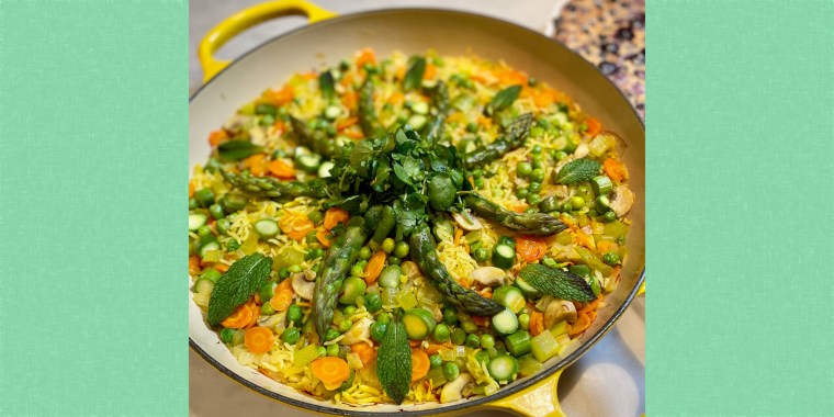 Spring Rice Pilaf with Tzatziki Sauce Recipe