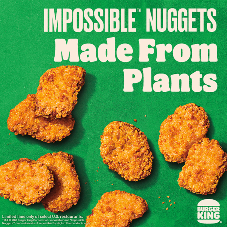 Burger King is 1st fast-food chain to test Impossible Foods’ nuggets