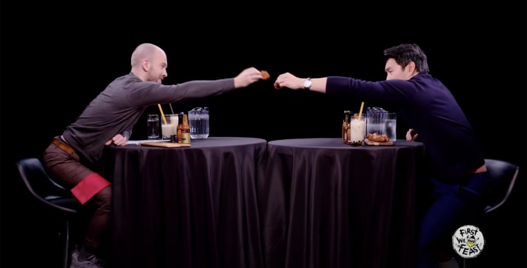 Simu Liu requested boba to help him eat spicy wings on 'Hot Ones'