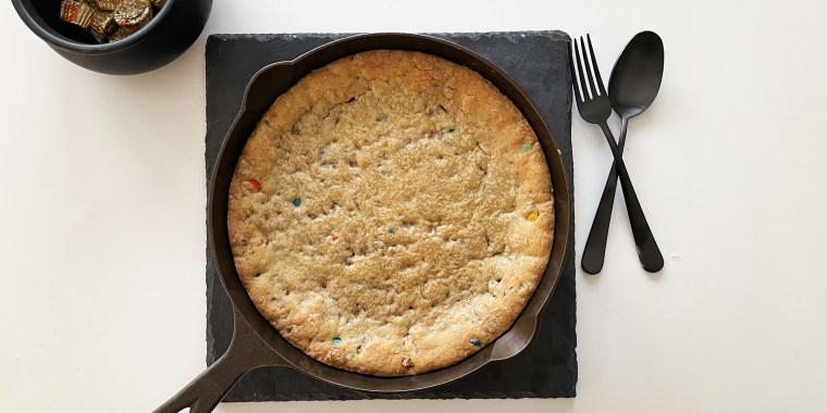 Halloween Candy Skillet Cookie Recipe