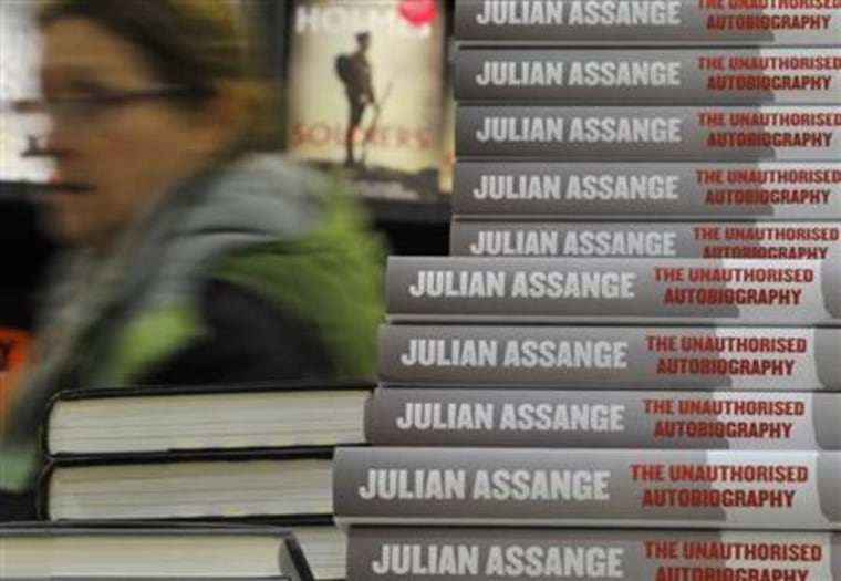 Assange puts book deal details on WikiLeaks