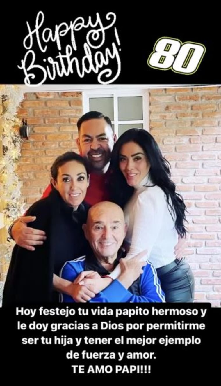 Anahí celebró por todo lo alto los 80 años de su papá Enrique Puente