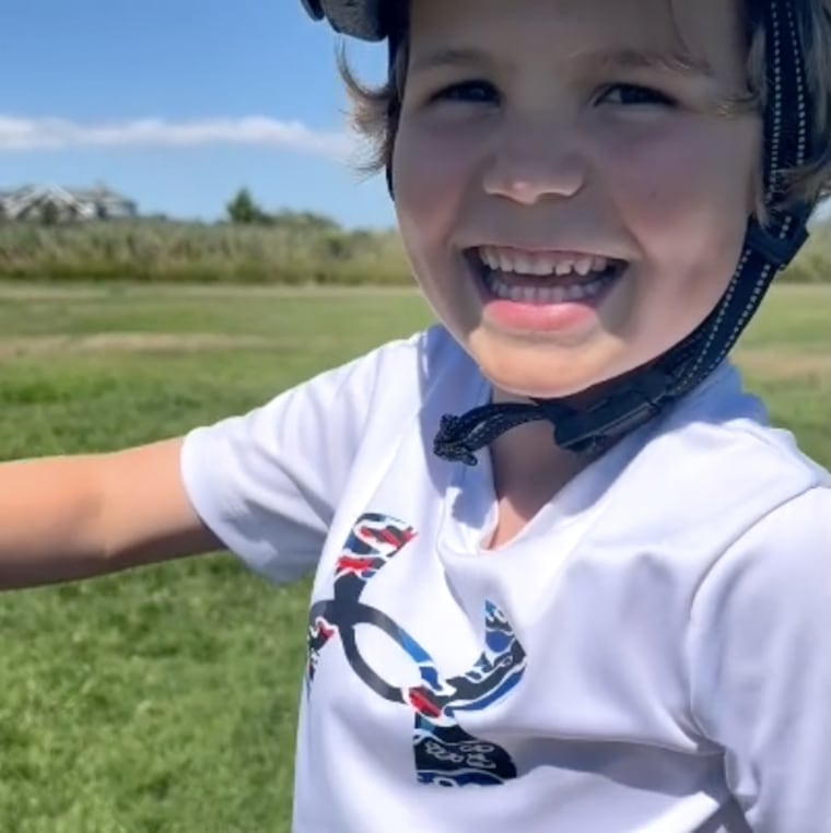 Dylan Dreyer Is a Proud Parent When Son Cal Learns to Ride Bike