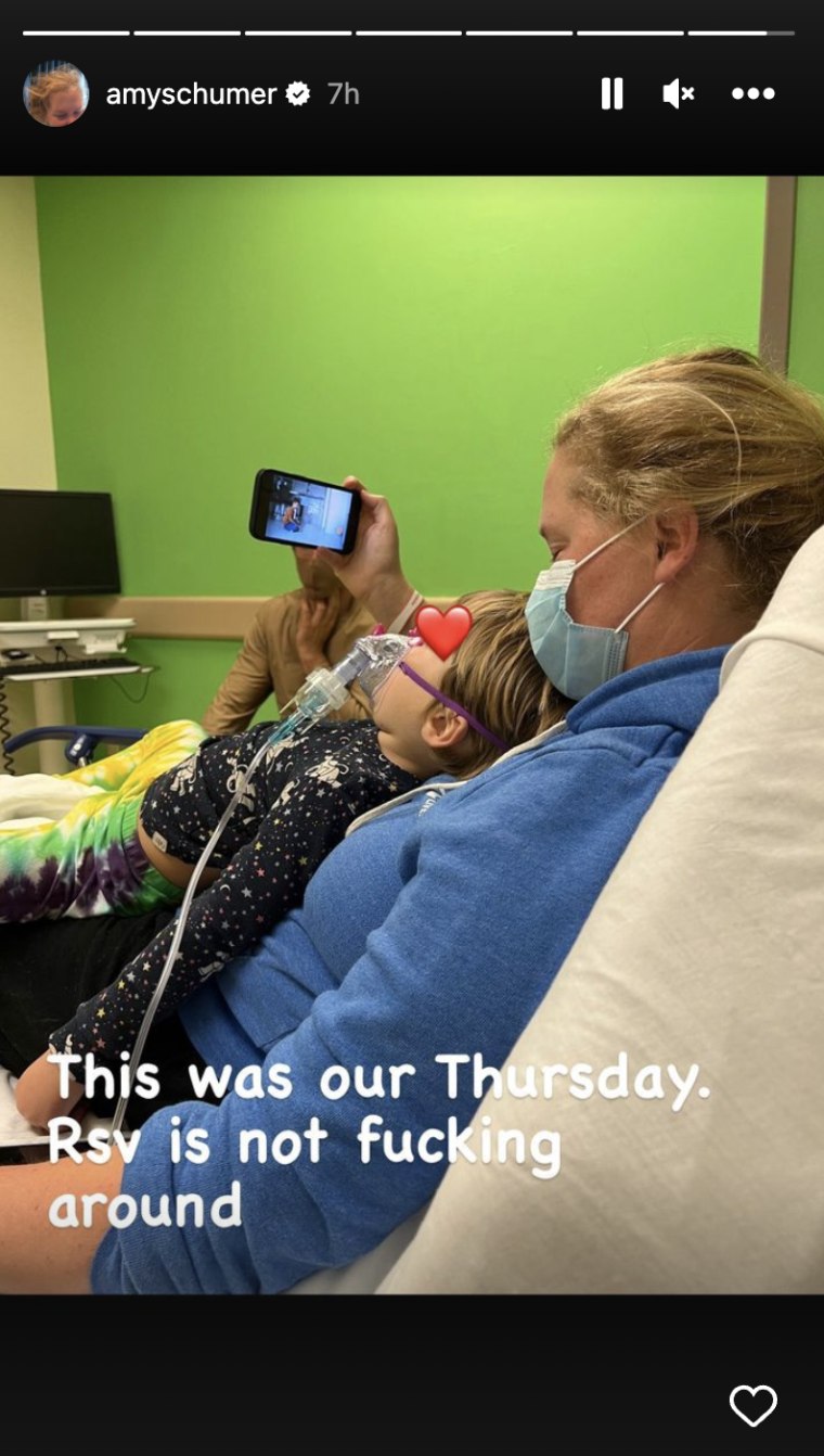 Amy Schumer says son Gene, 3, was hospitalized with RSV