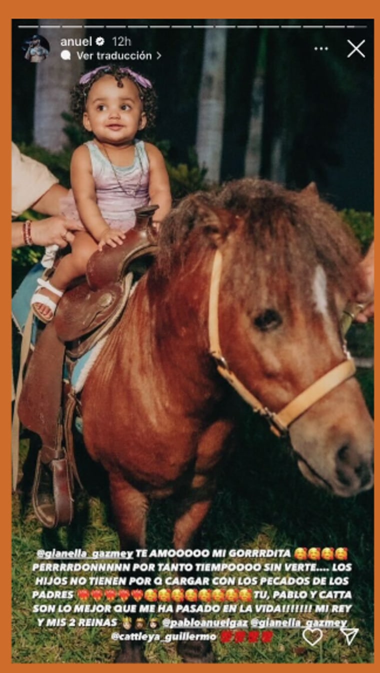 Anuel Celebrates the First Birthday of his Daughter Gianella in Grande ...