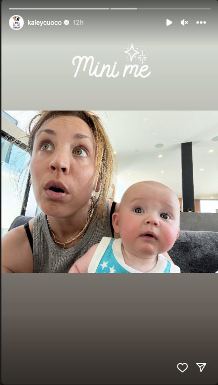 Kaley Cuoco poses with her 3-month-old ‘mini me’ in sweet pic