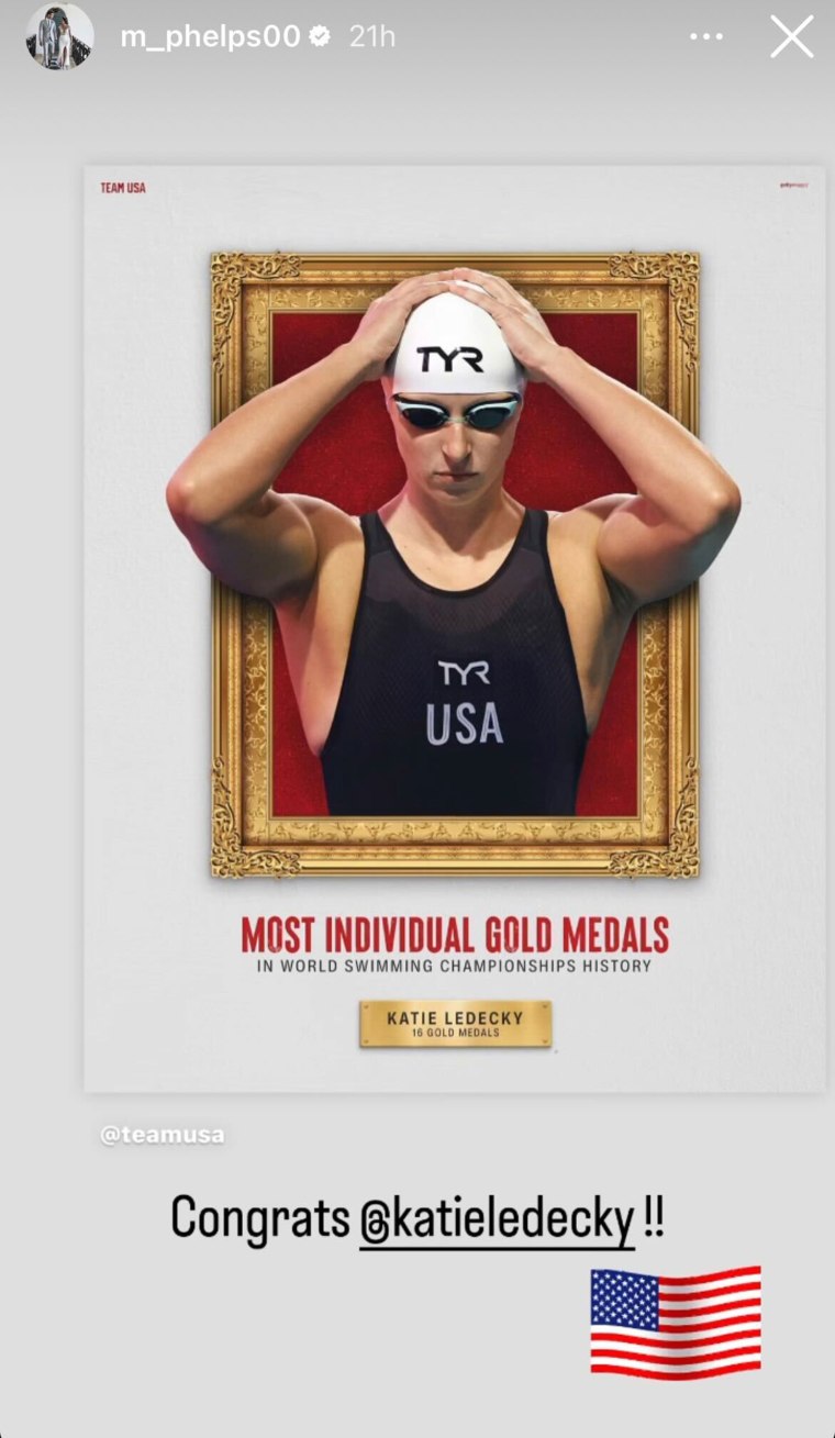 Katie Ledecky Beats Michael Phelps’ World Title Record