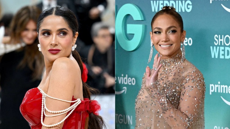 Salma Hayek publica foto junto a JLo, de sus inicios en Hollywood