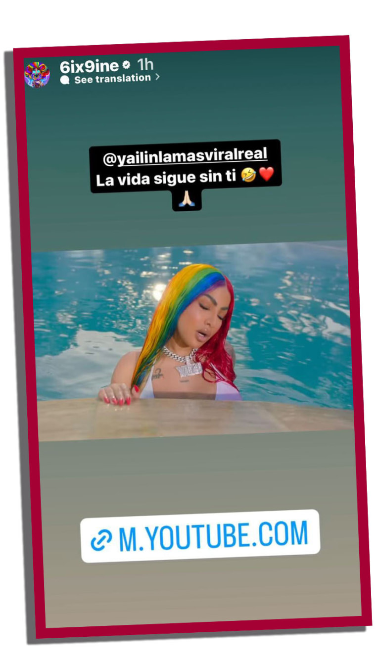 Tekashi69 queda inconsolable y con el corazón a pedazos tras separarse de Yailin