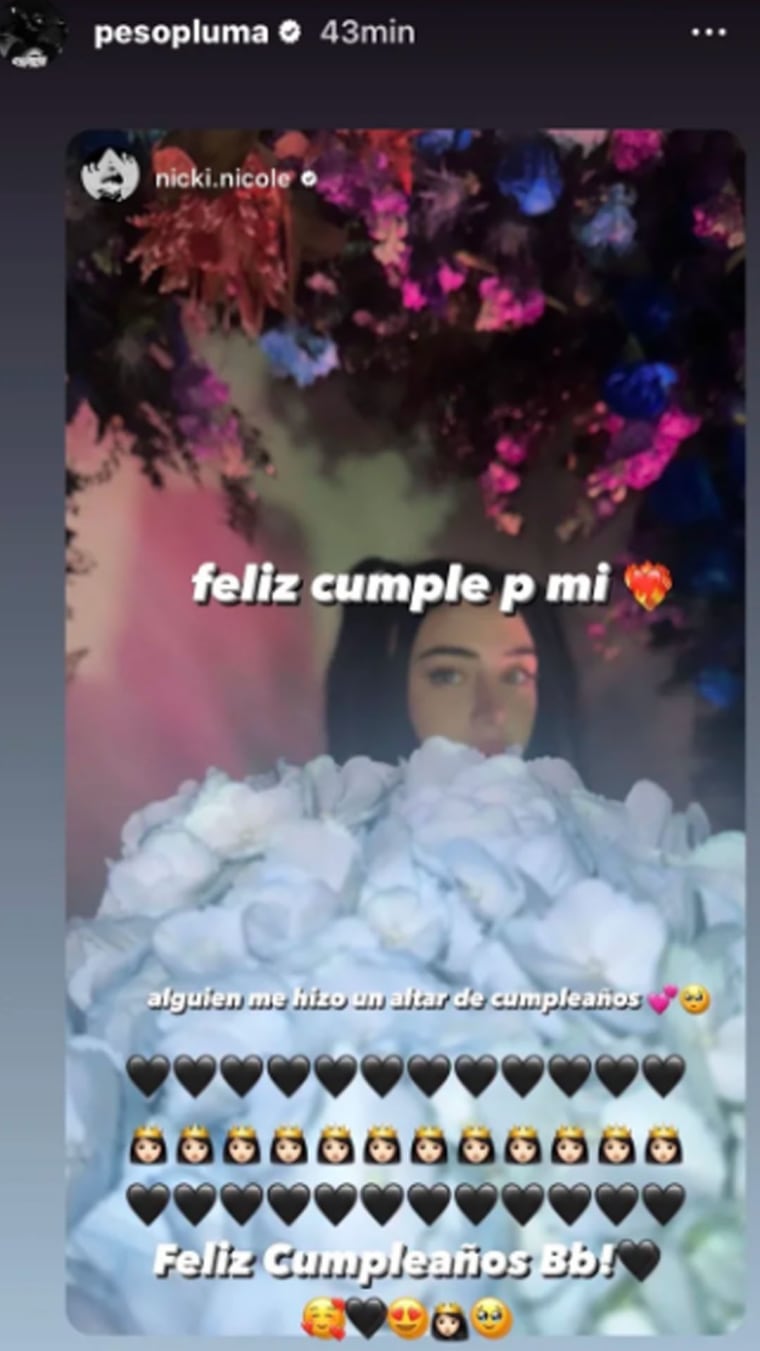 ¿Peso Pluma confirmó su relación con Nicki Nicole con regalo?