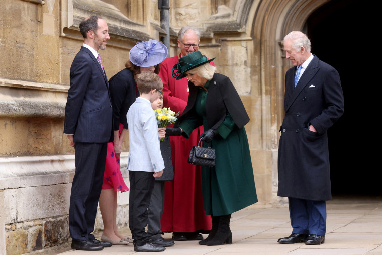 King Charles Makes Public Appearance At Easter Sunday Service