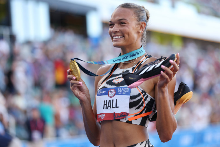 How Anna Hall overcame a broken foot and knee surgery to qualify for ...