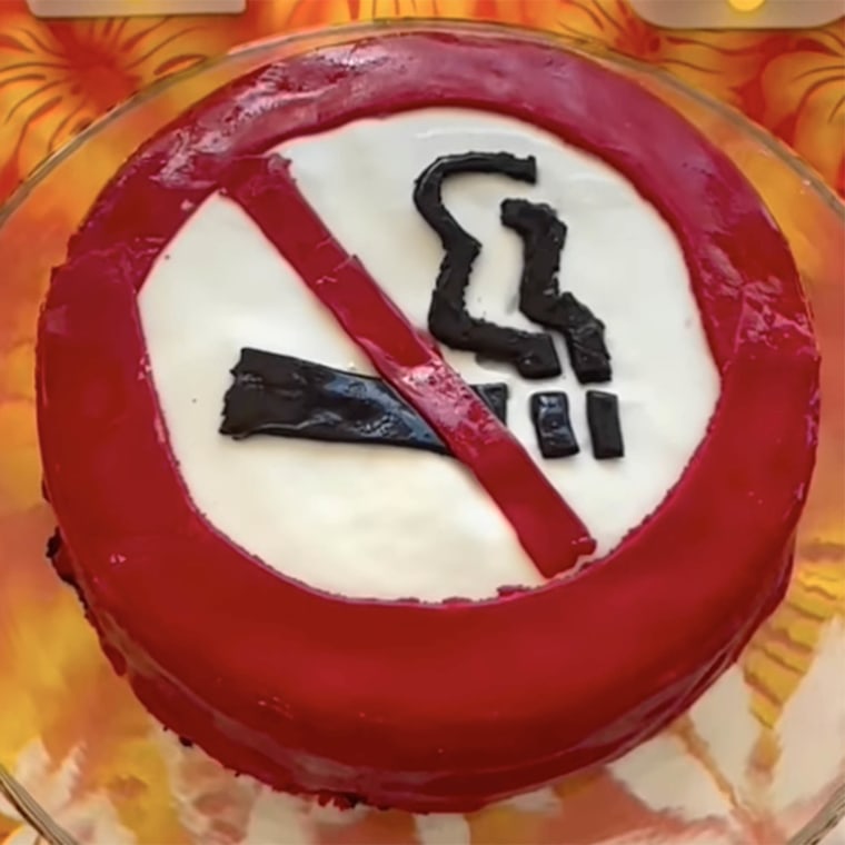 Toddler's Birthday Party Includes 'No Smoking' Birthday Cake, Dad Shows ...