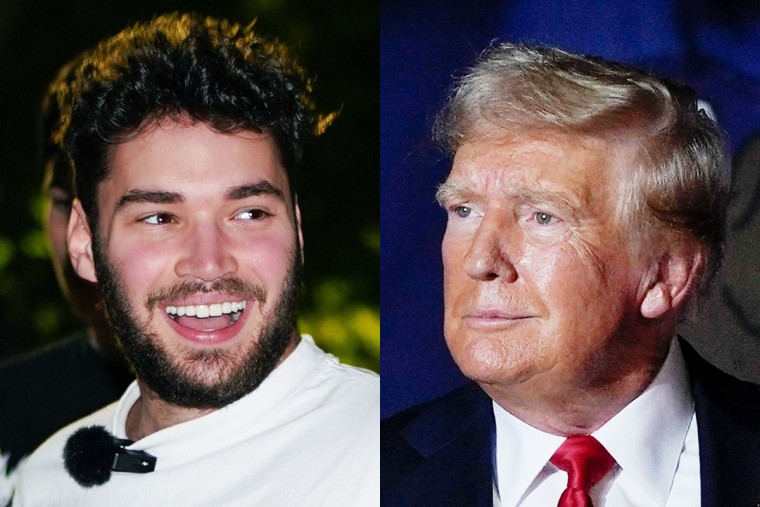 El polémico 'influencer' Adin Ross entrevista en vivo a Trump y le ...