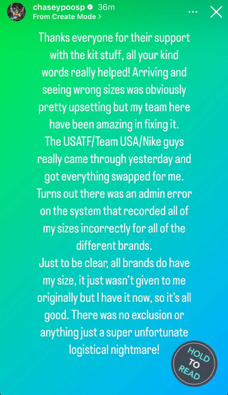 Olympian Chase Jackson's Uniform Didn't Fit: Here’s What Happened